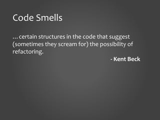 Designite: A Customizable Tool for Smell Mining in C# Repositories | PPT