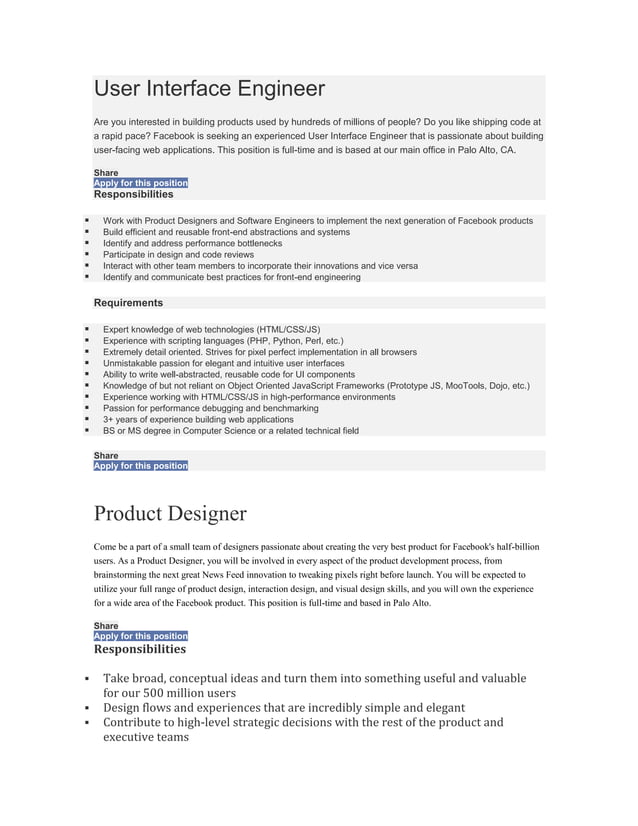 Design job descriptions | PDF
