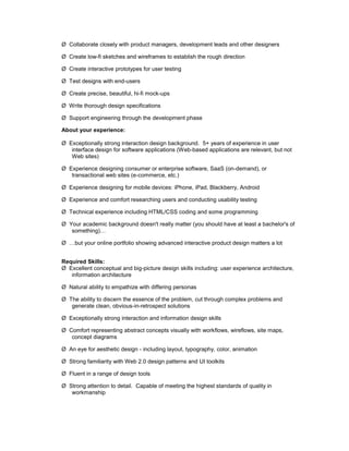 Design job descriptions | PDF