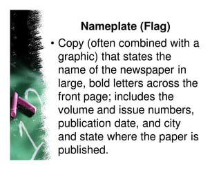 Newspaper Design key terms | PDF