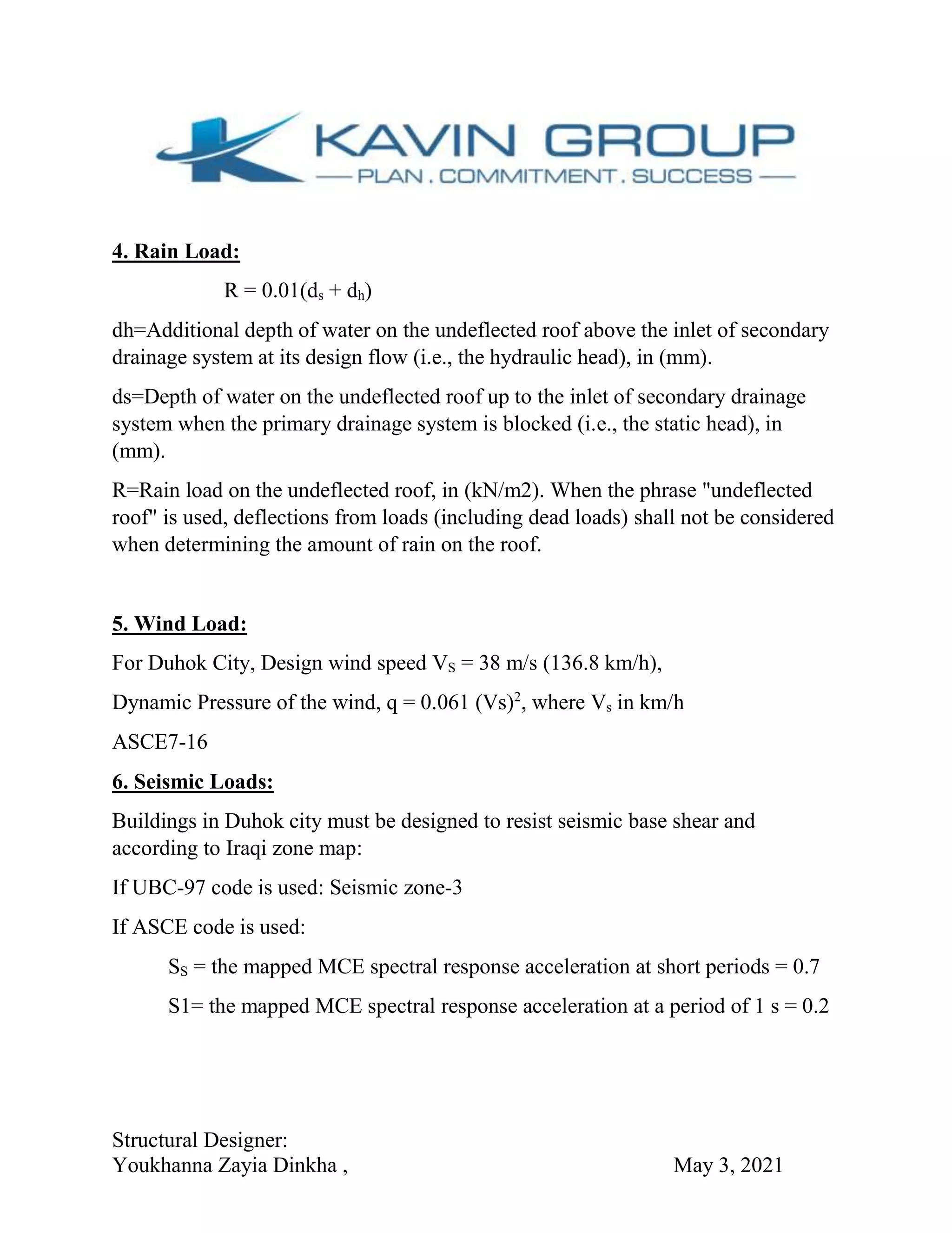 Design Loads-Kavin Group.docx