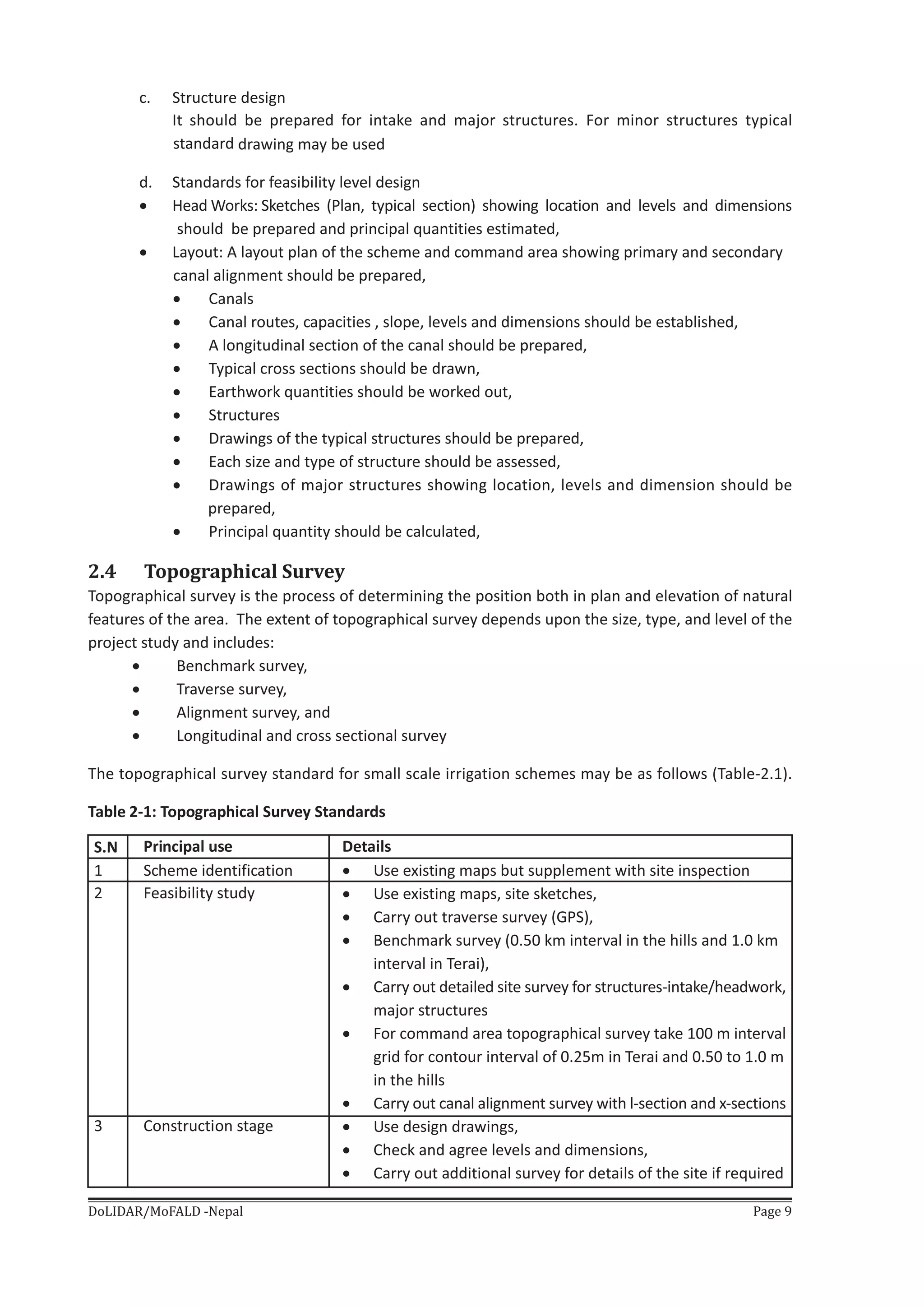 Design mannual for small scale irrigation scheme book | PDF