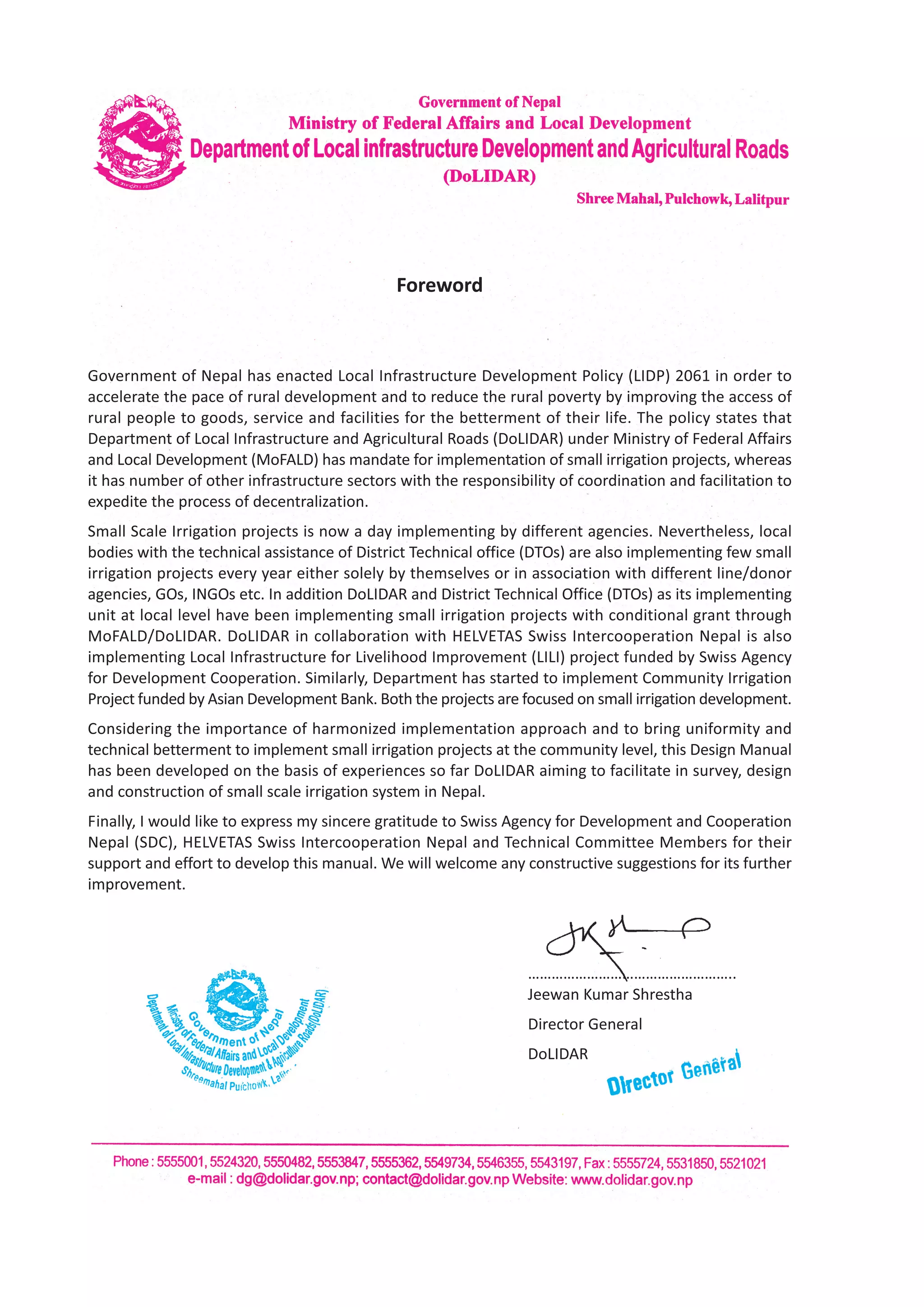 Design mannual for small scale irrigation scheme book | PDF