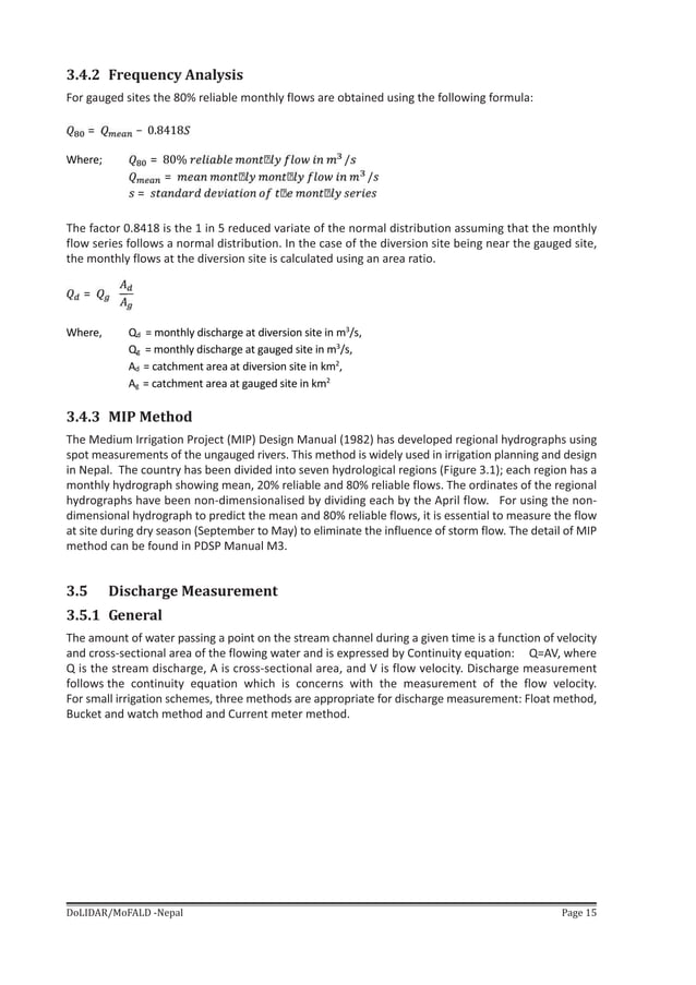 Design mannual for small scale irrigation scheme book | PDF