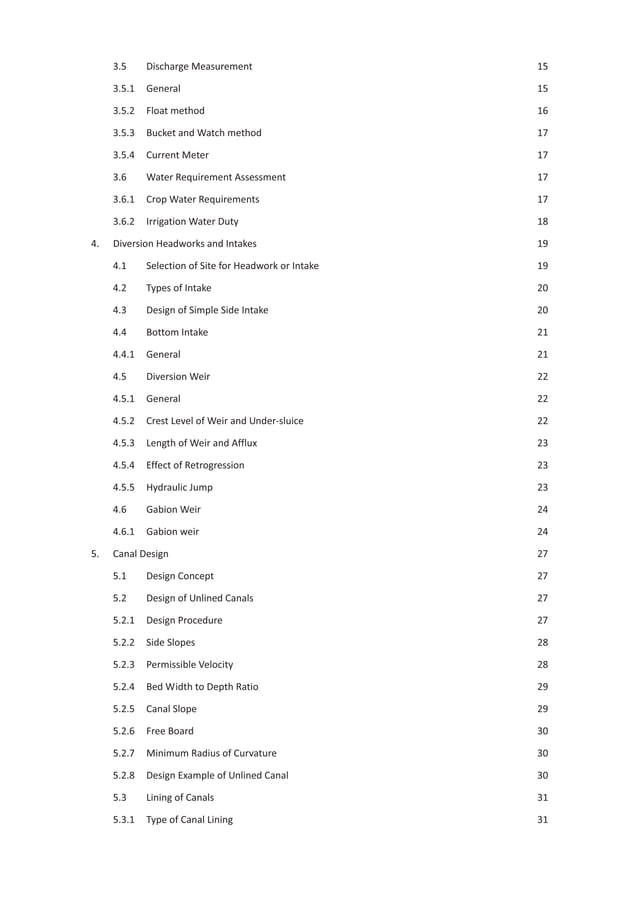 Design mannual for small scale irrigation scheme book | PDF