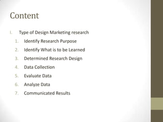 Design marketing research | PPT