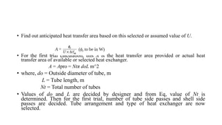 Design method for shell tube heat exchanger | PPTX