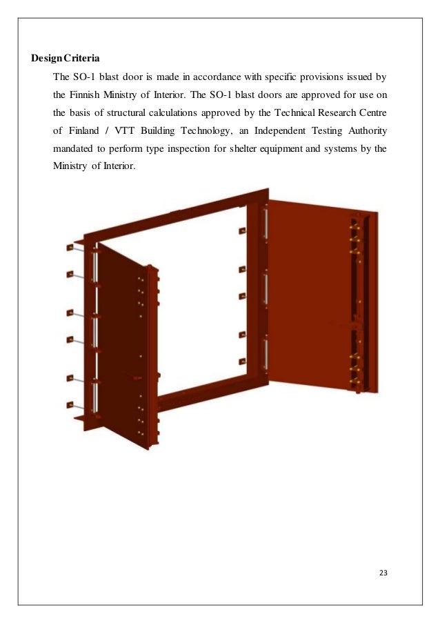 Design & mitigation of blast resistant doors (Numerical Analysis)