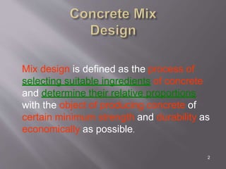 CONCRETE Design mix | PPTX