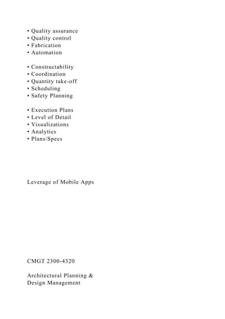 Design & Modeling SoftwareSoftware for REBE Students | PDF