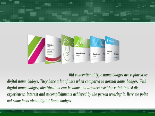 Digital Name Badge | PPT