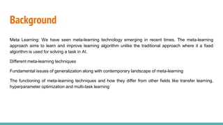 Design neural networks with meta learning | PPT