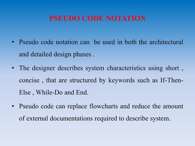 Design notation | PPTX | Programming Languages | Computing