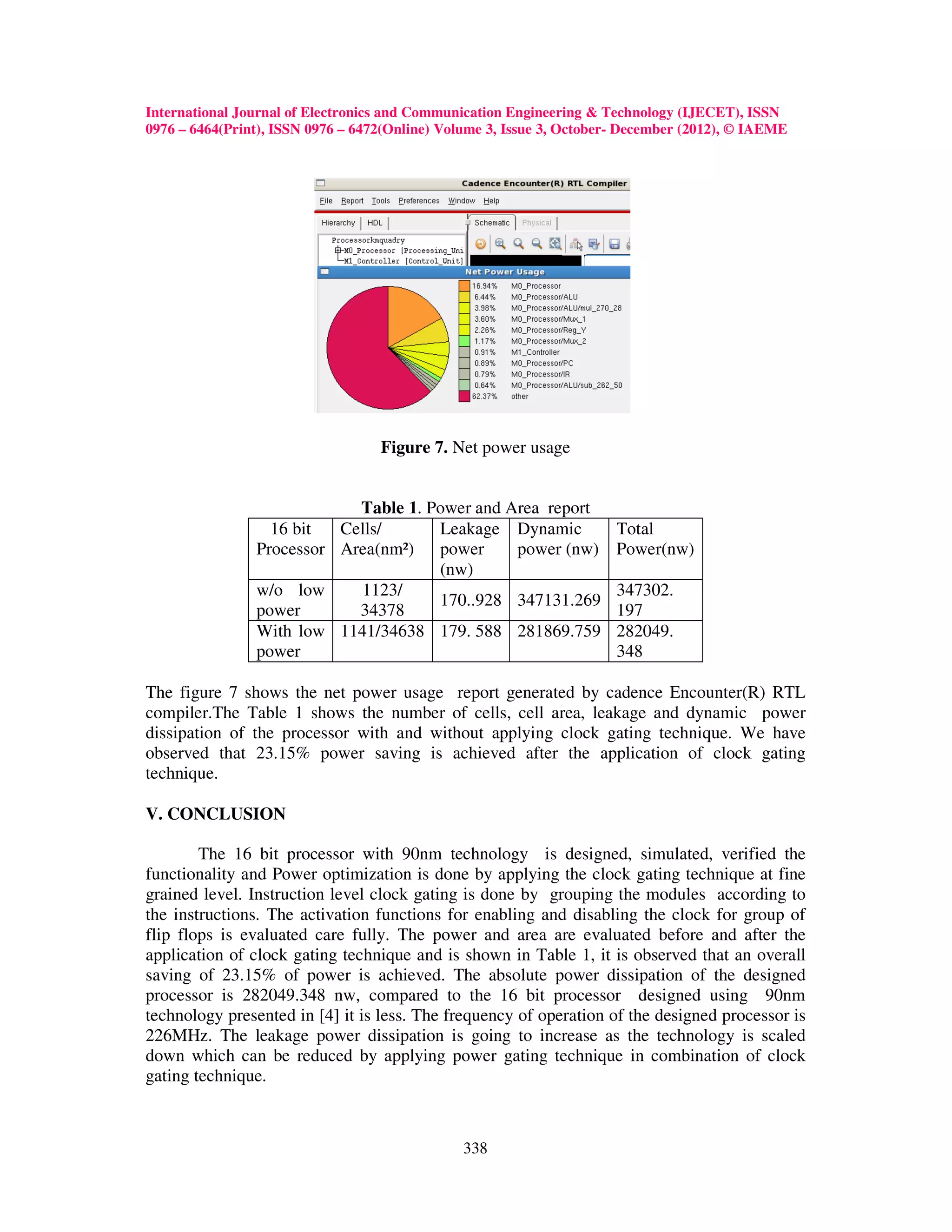 Design of 16 bit low power processor using clock gating technique 2-3 | PDF