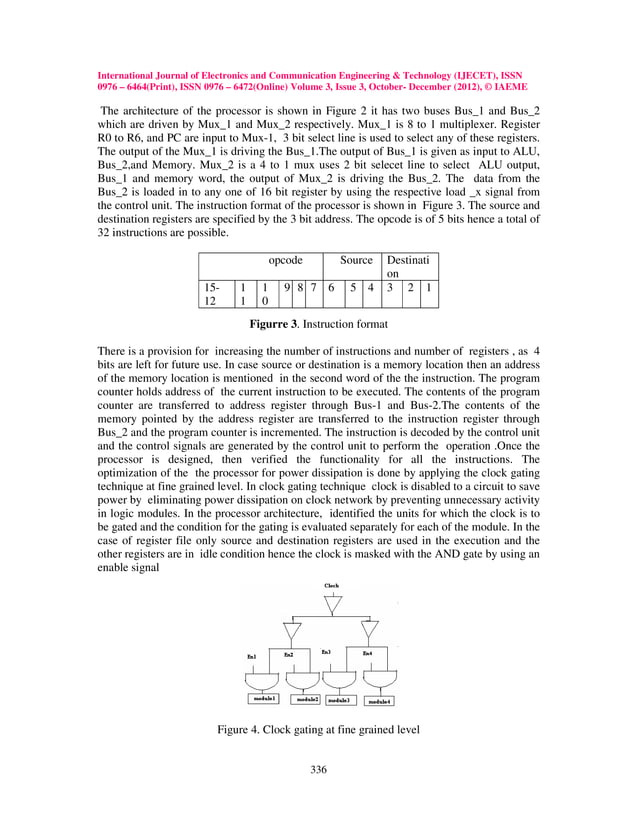 Design of 16 bit low power processor using clock gating technique 2-3 | PDF