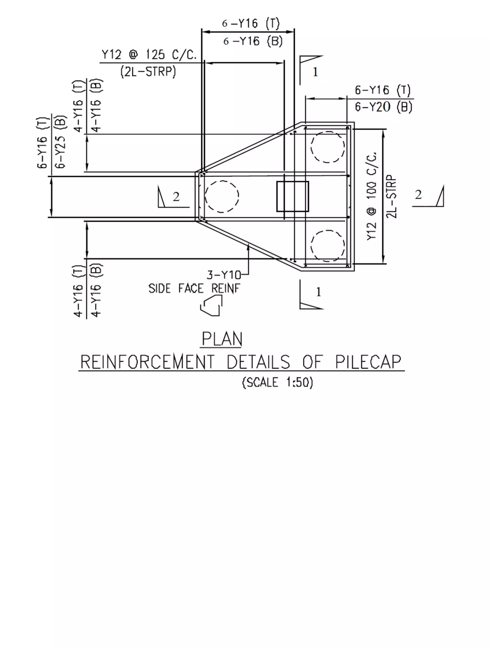 Design of 3 piles pile cap | PDF