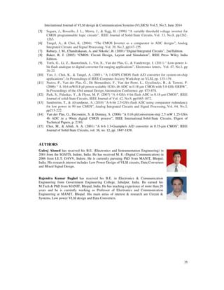 Design of 6 bit flash analog to digital converter using variable ...