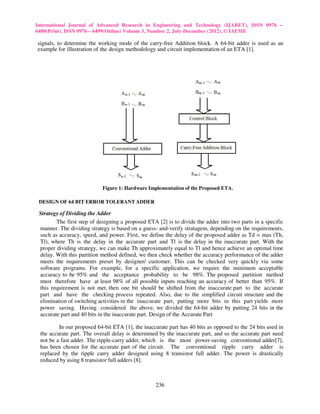 Design of 64 bit error tolerant adder | PDF