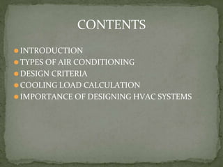 Design of HVAC system for Multiplex | PPTX