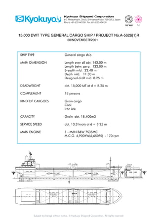 Design of a 20,000 t double acting ice class general cargo ship of ...