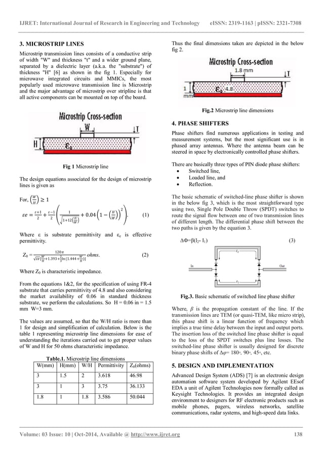 Design of a 90° switched line phase shifter for phased array antennas | PDF