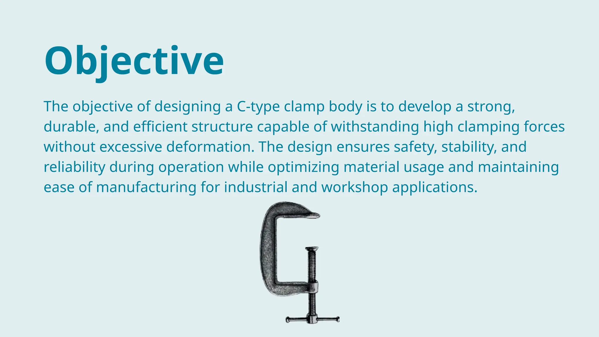 DESIGN OF A BODY OF C-TYPE CLAMP.design of machine | PPTX