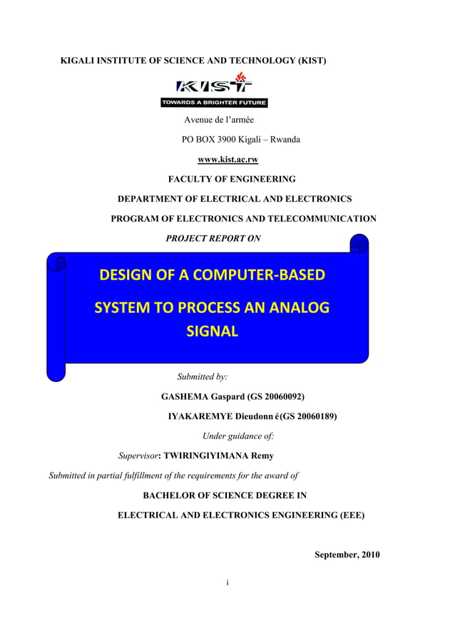 Design of a computer based system to process an analog signal | PDF | Digital Audio | Computer ...