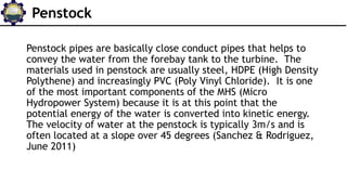 Design of a Dam.pptx micro mini hydel system | PPTX