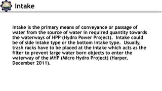 Design of a Dam.pptx micro mini hydel system | PPT