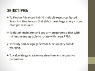 Design of Advanced Hybrid Savonius Wind Turbine | PPT
