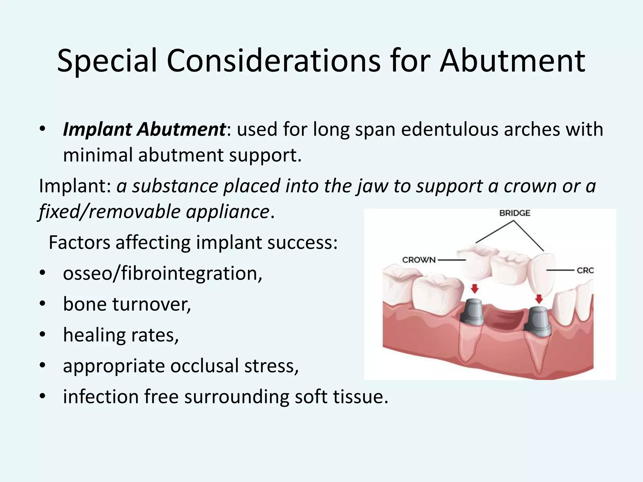 Design of a fixed Partial Denture (with Abutment Tooth Preparation) | PPTX