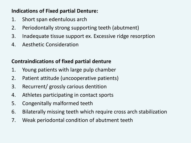 Design of a fixed Partial Denture (with Abutment Tooth Preparation) | PPTX | Dental Health ...
