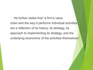 Design of a generic value chain | PPTX