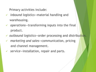 Design of a generic value chain | PPTX
