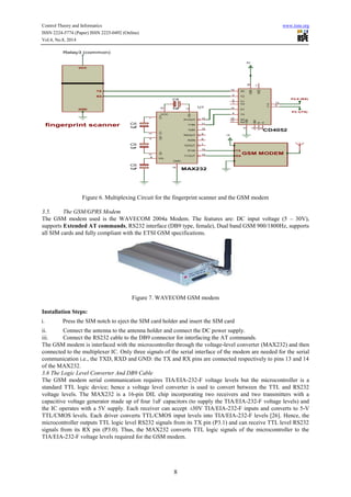 Design of a gsm based biometric access control system | PDF