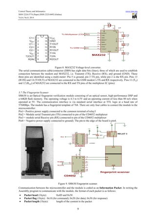 Design of a gsm based biometric access control system | PDF