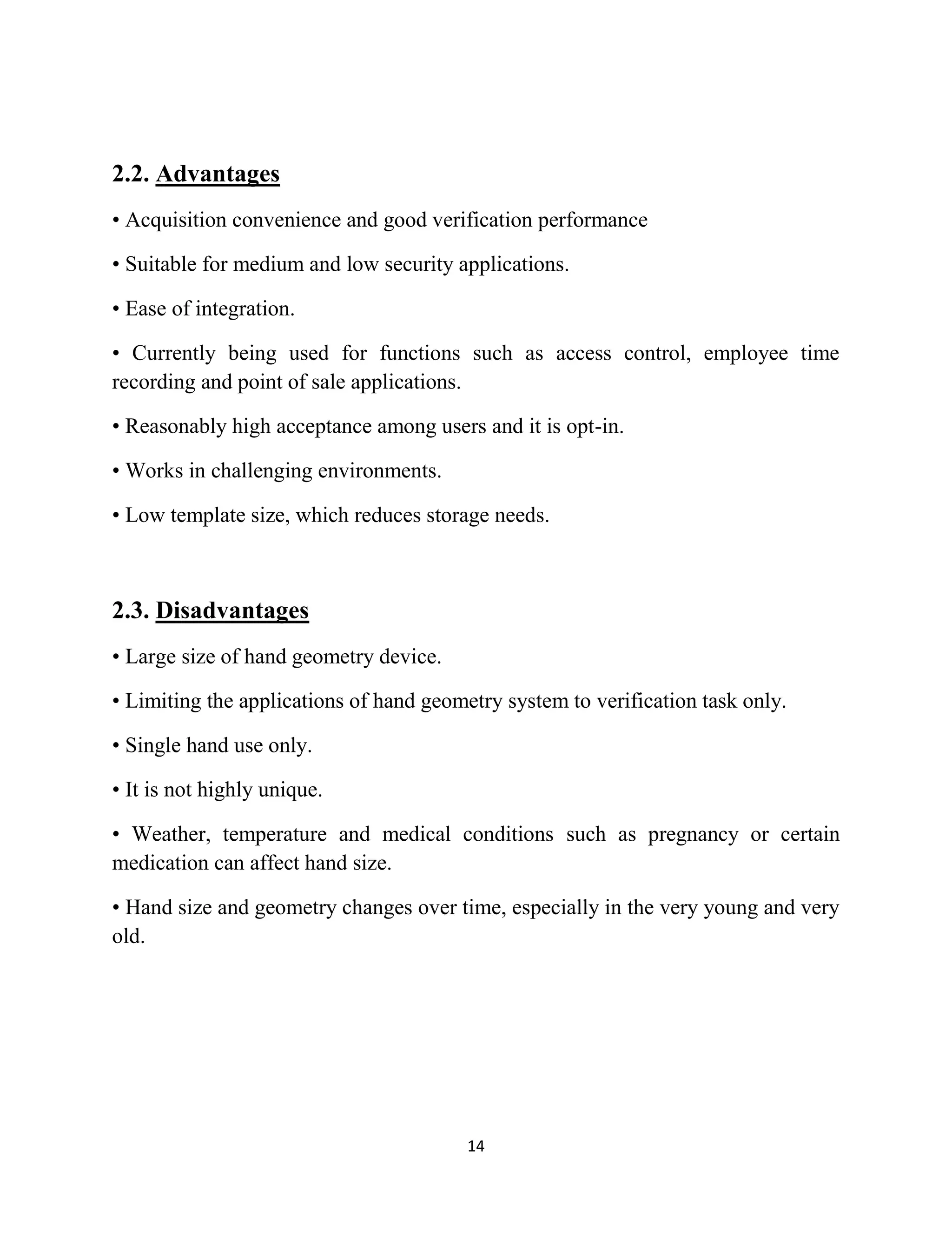 Design of a hand geometry based biometric system | DOCX