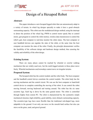 Design of a hexapod robot | PDF