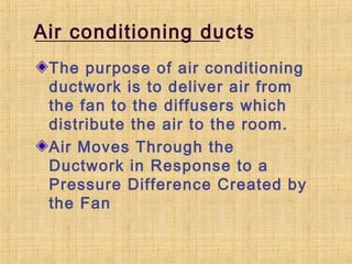 Design of air conditioning duct | PPT