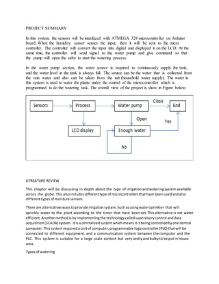 Design of a micro controller based automatic home garden watering ...