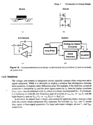 Design of analog cmos integrated circuits | PDF