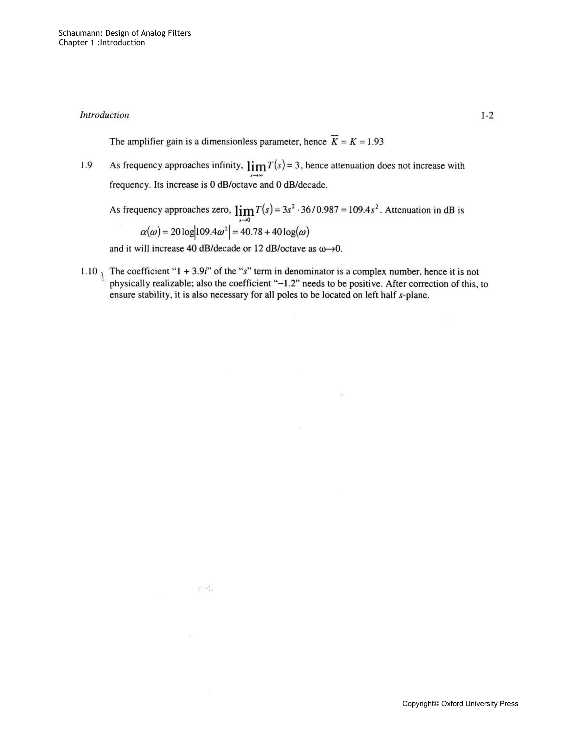 Design of analog filters by rolf schaumann(solution manual) | PDF
