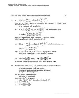 Design of analog filters by rolf schaumann(solution manual) | PDF