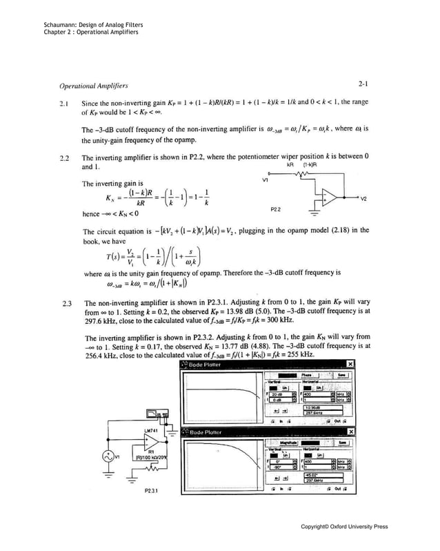 Design of analog filters by rolf schaumann(solution manual) | PDF
