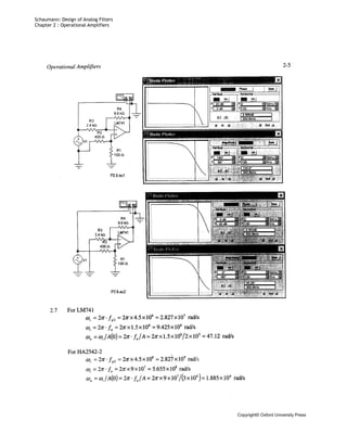 Design of analog filters by rolf schaumann(solution manual) | PDF