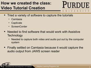 Design of an Assistive Technology Online Class | PPT