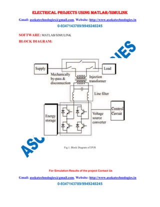 Design of an Efficient Dynamic Voltage Restorer for Compensating ...