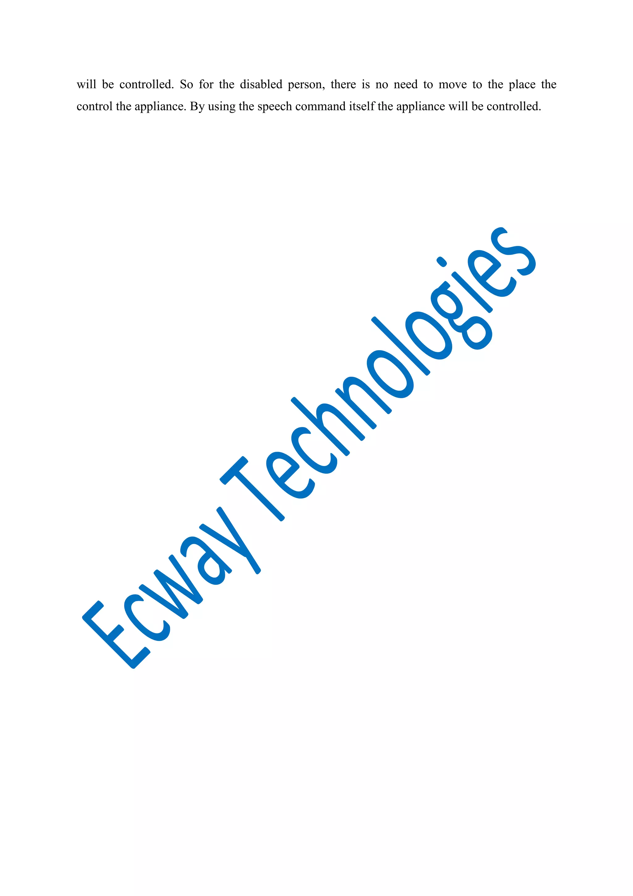 Design of an embedded speech centric interface for applications in ...