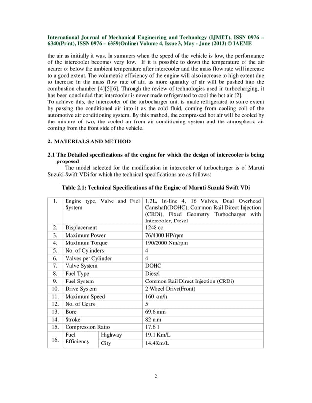 Design of an intercooler of a turbocharger unit to enhance the volumetric | PDF