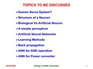 Design of ANN controller for power converter using MATLAB GUI | PPT